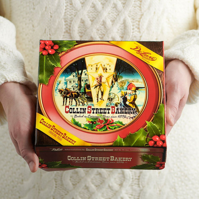 Regular DeLuxe® Fruitcake in Red Holly Gift Box